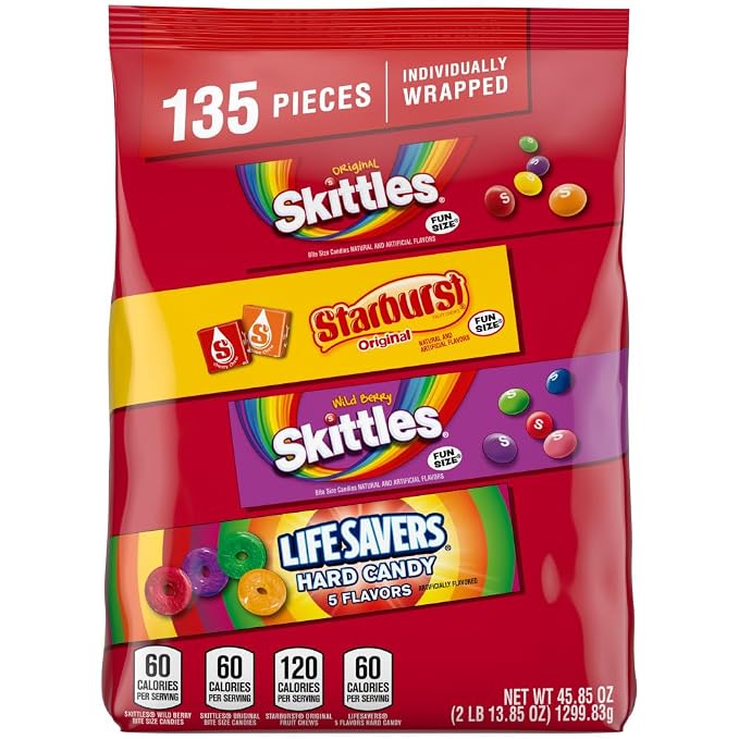 SKITTLES Original,Wild Berry STARBURST & LIFE SAVERS Hard Candy Fun ...